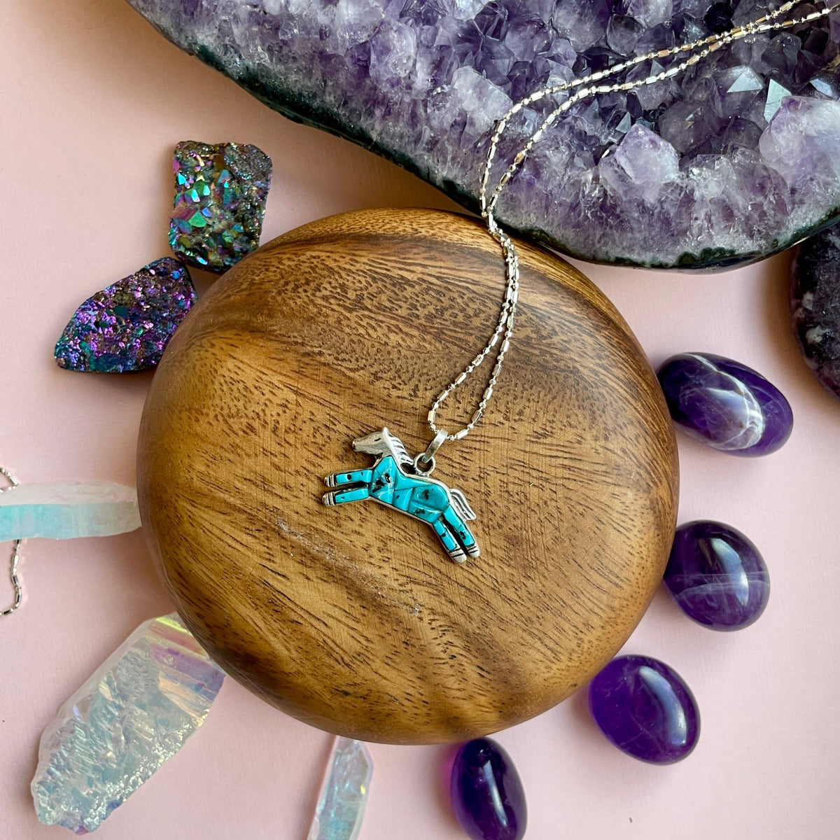 Prairie Pony - Horse Inlay Pendant - Dakota Nature LLC