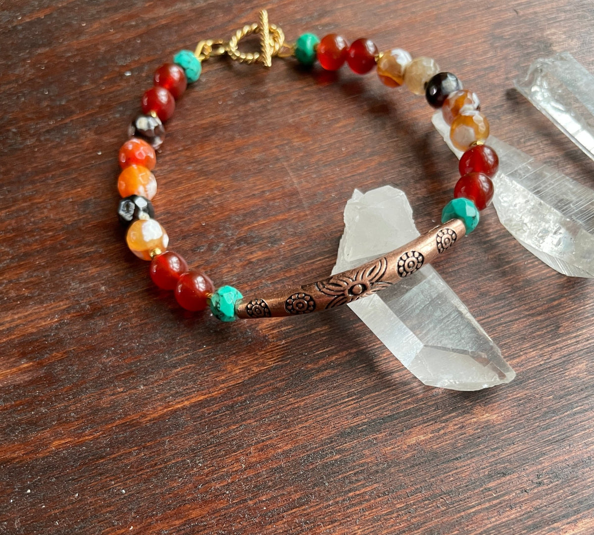 Carnelian Meadow Sweet bracelett - Dakota Nature LLC