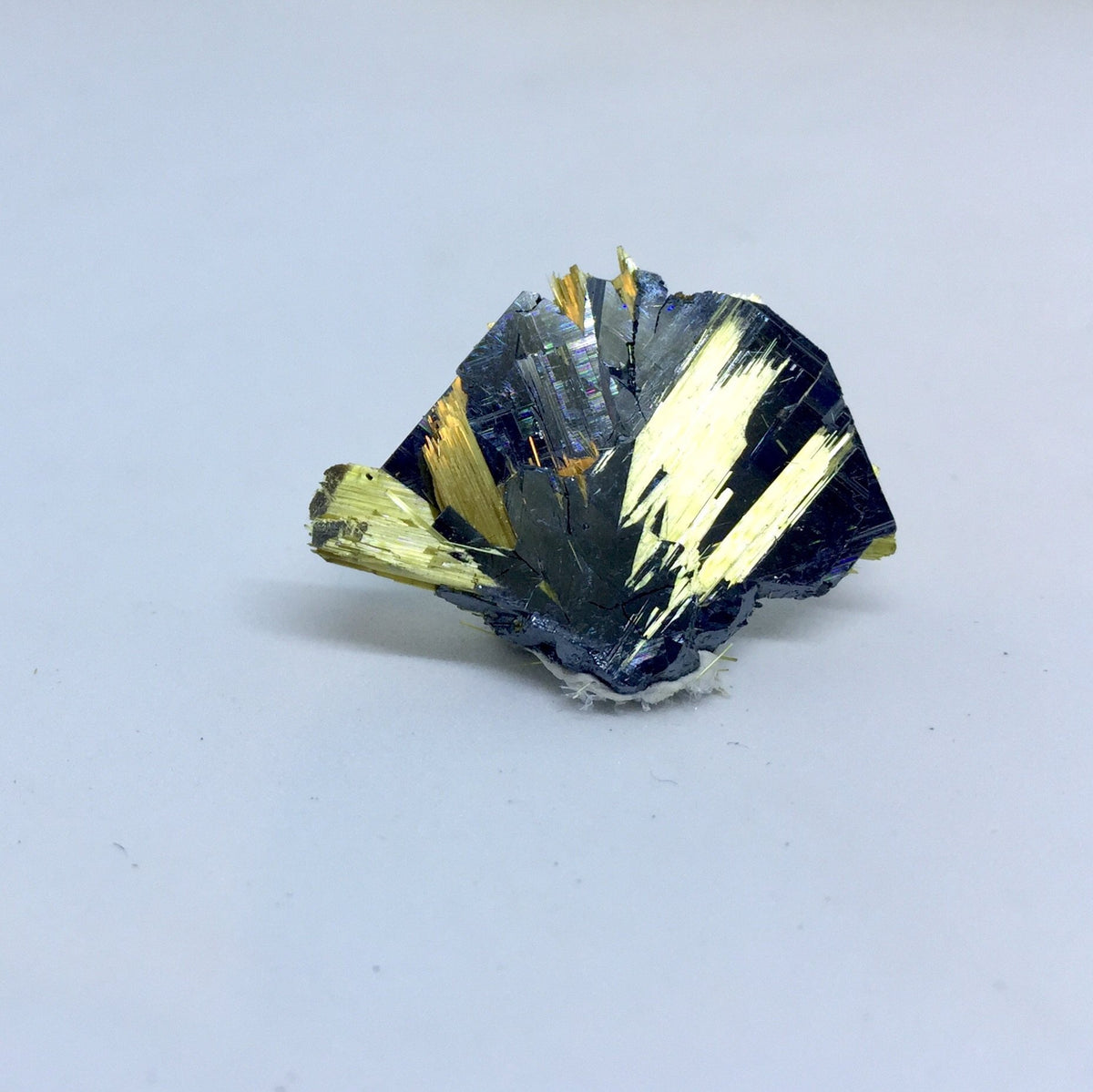 Solar Ray Golden Rutile on Hematite - Dakota Nature LLC