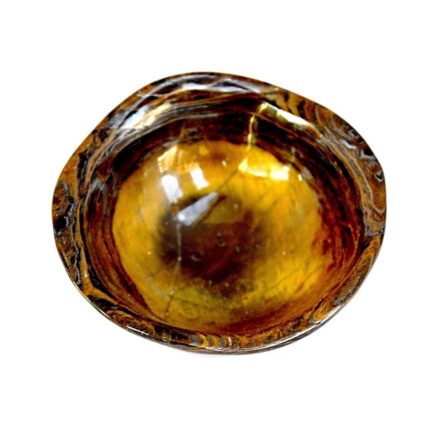 The Eye of the Tiger Tigers Eye Trinket Dish - Dakota Nature LLC